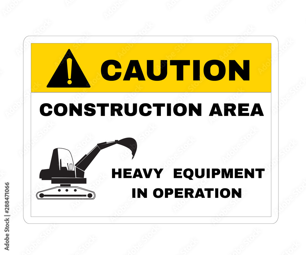 Accident Prevention sign, Caution board with message CAUTION ...