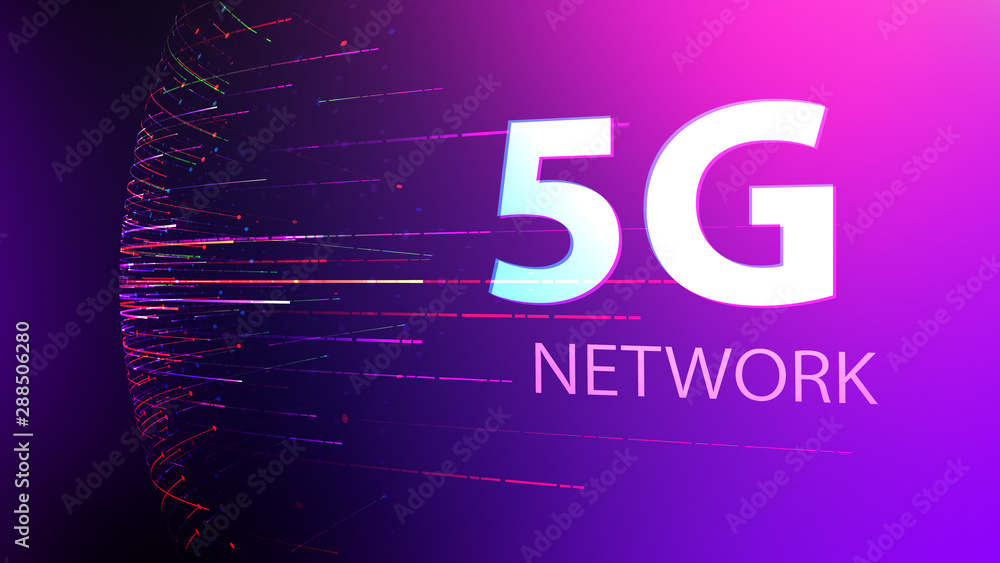 5G mobile network technology background. Internet of next generation ...