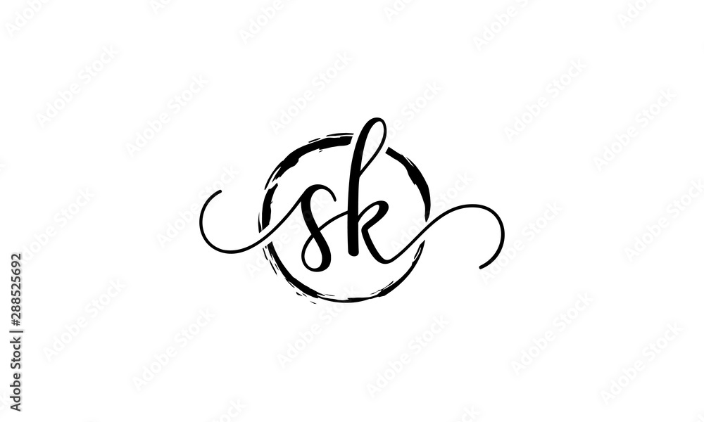 SK Initial handwriting logo vector, SK Initial handwriting logo design ... SK Initial handwriting logo vector, SK Initial handwriting logo design ...