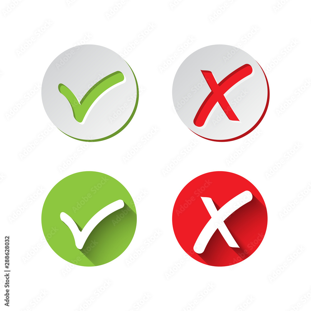 Vetor Check mark stickers style brush do Stock | Adobe Stock