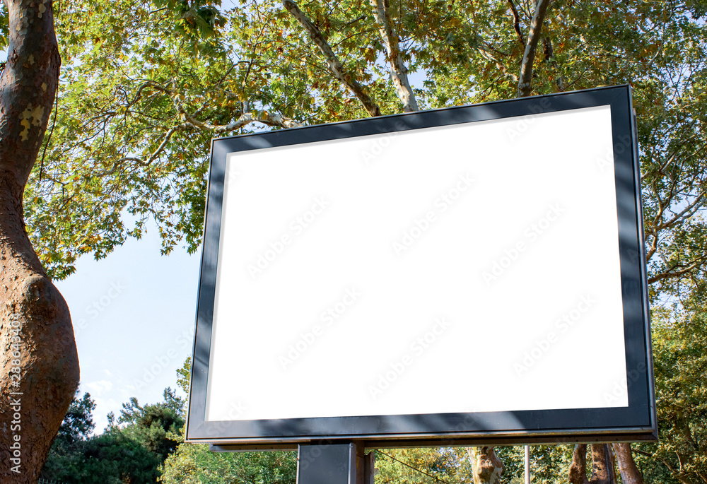 billboard blank mockup and template empty frame for logo or text on ...