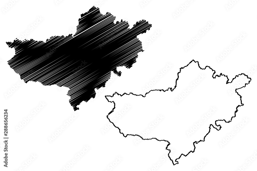 Nograd County (Hungary, Hungarian counties) map vector illustration ...