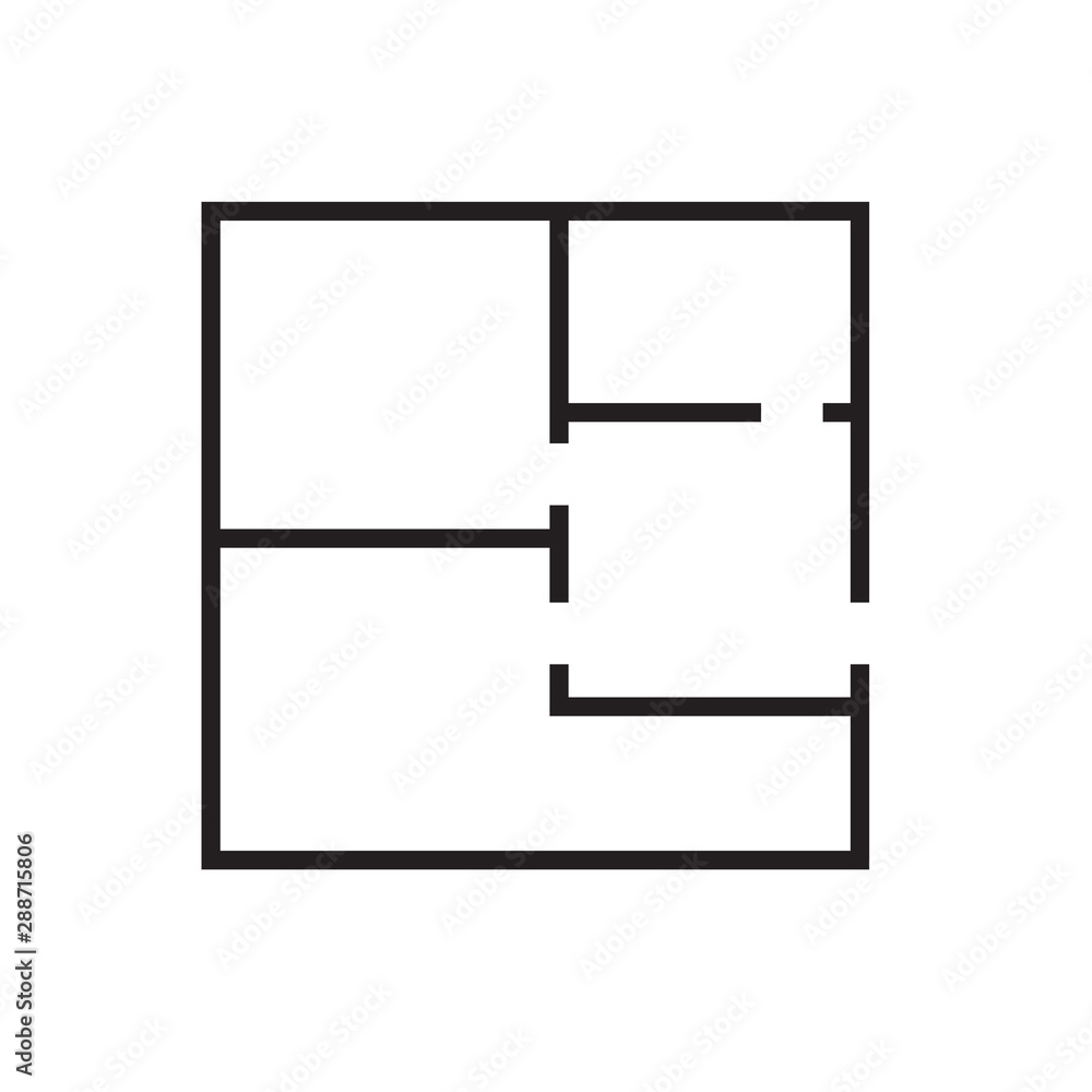 floor plan icon- vector illustration Stock Vector | Adobe Stock