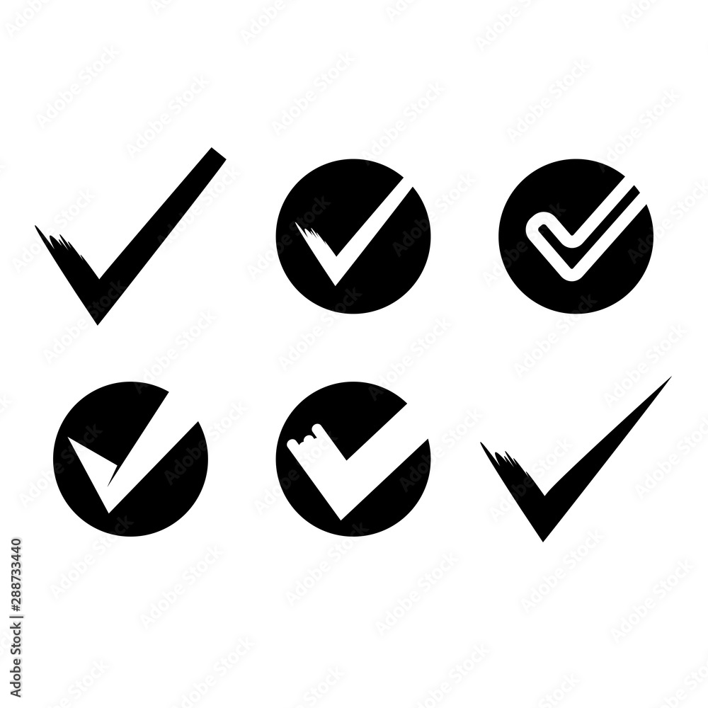 check list, check mark symbol set Stock Vector | Adobe Stock