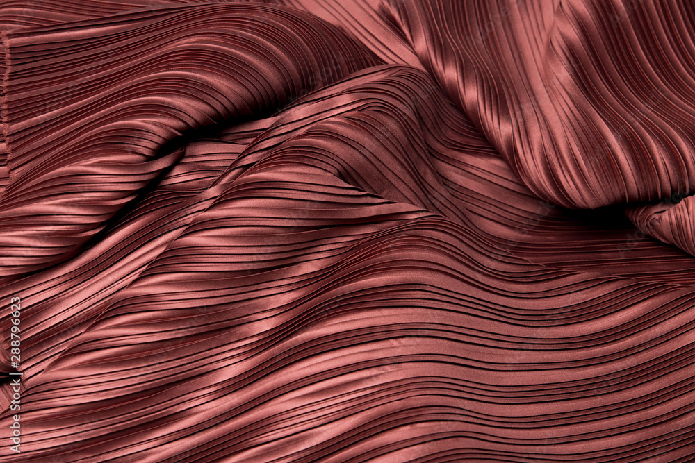 Pleat Fabric in long line drape with shadow, pleated style of textile ...