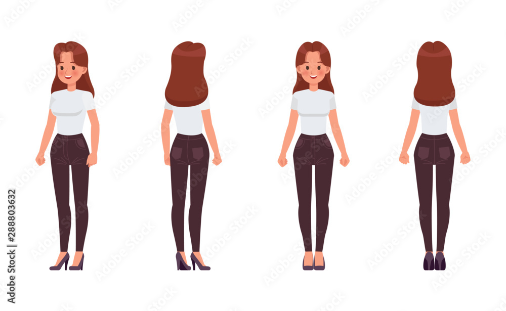 Woman character vector design. Stock Vector | Adobe Stock