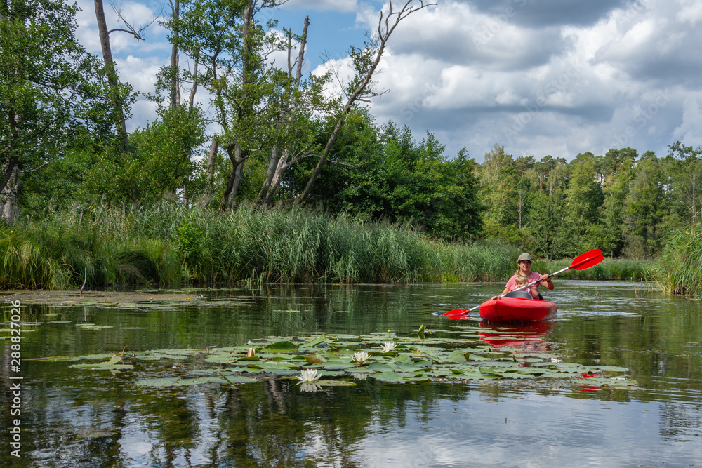 Drawa National Park - Canoeing on the Drawa River - Family on a kayak ...