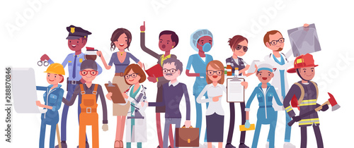 Professions, jobs, choosing a career. Different male and female special ...