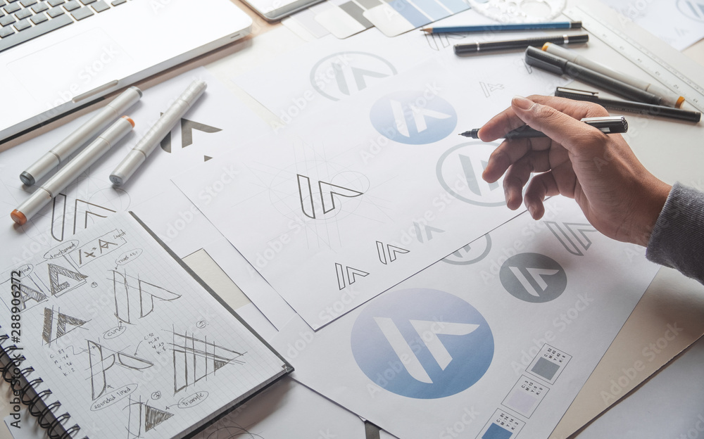 Graphic designer creative design sketch drawing logo Trademark brand ...