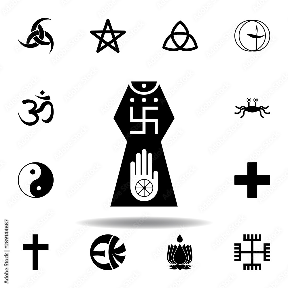 religion symbol, Jainism icon. Element of religion symbol illustration ...