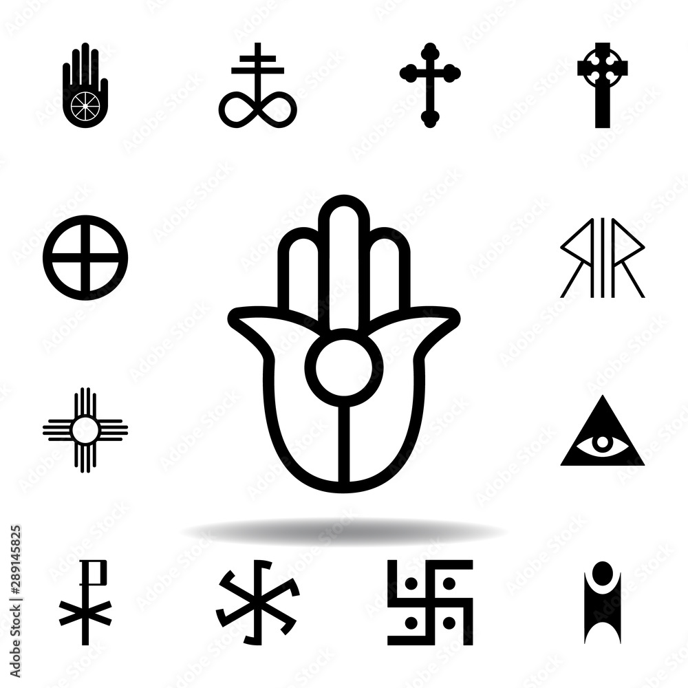 religion symbol, Semitic, Neopaganism icon. Element of religion symbol ...