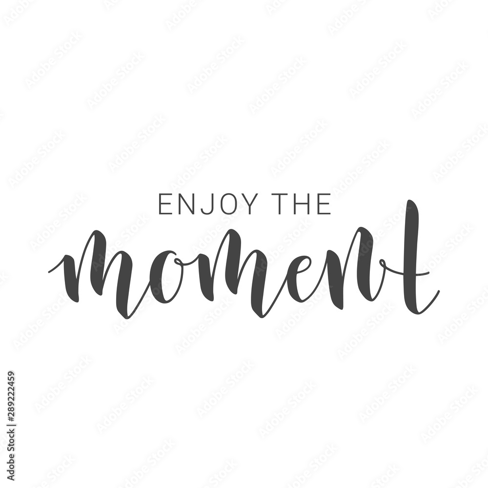 Vector Illustration. Handwritten Lettering of Enjoy the Moment ...