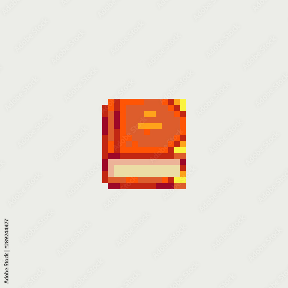 Old book pixel art icon. Element design for mobile app, web, sticker ...