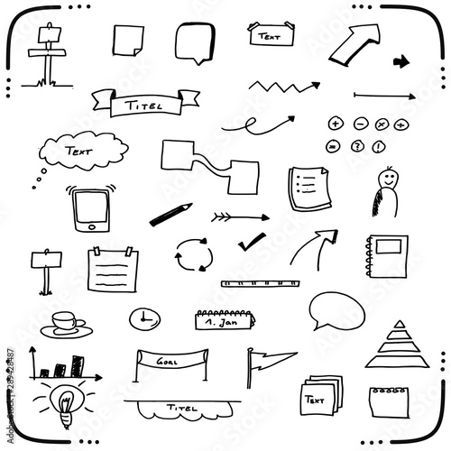 Sketchnotes Icons – kaufen Sie diese Illustration und finden Sie ...