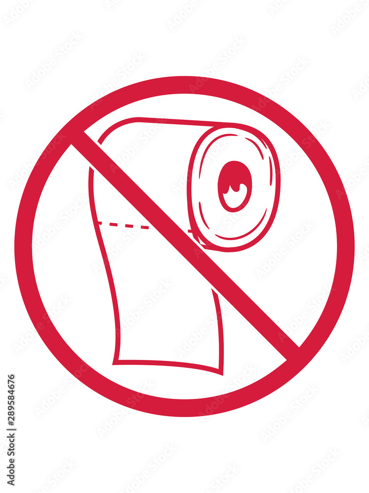 Ilustración de Stock verboten symbol keine rolle toiletten papier ...
