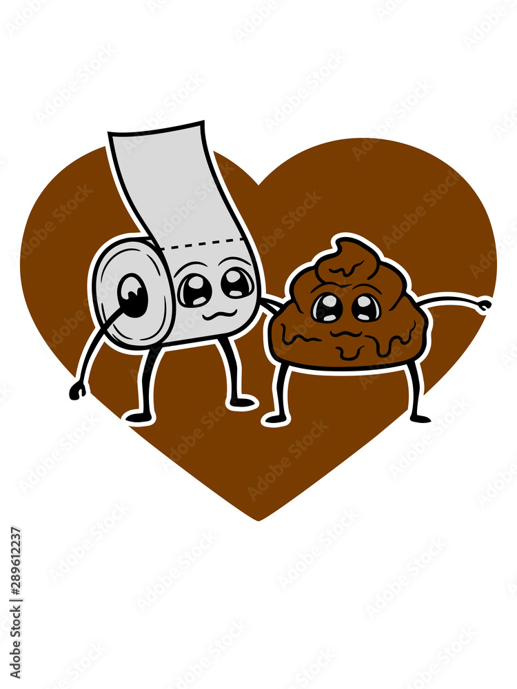 Стоковая иллюстрация «herz 2 freunde team paar liebe klopapier männchen ...