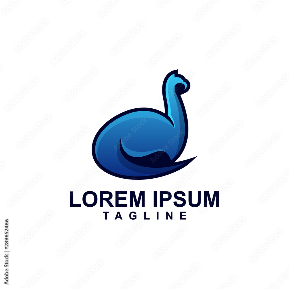 Brachiosaurus Mascot Logo Template Design Stock Vector | Adobe Stock