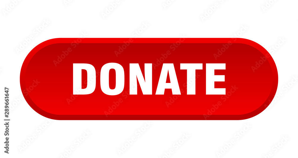 Стоковое векторное изображение «donate button. donate rounded red sign ...