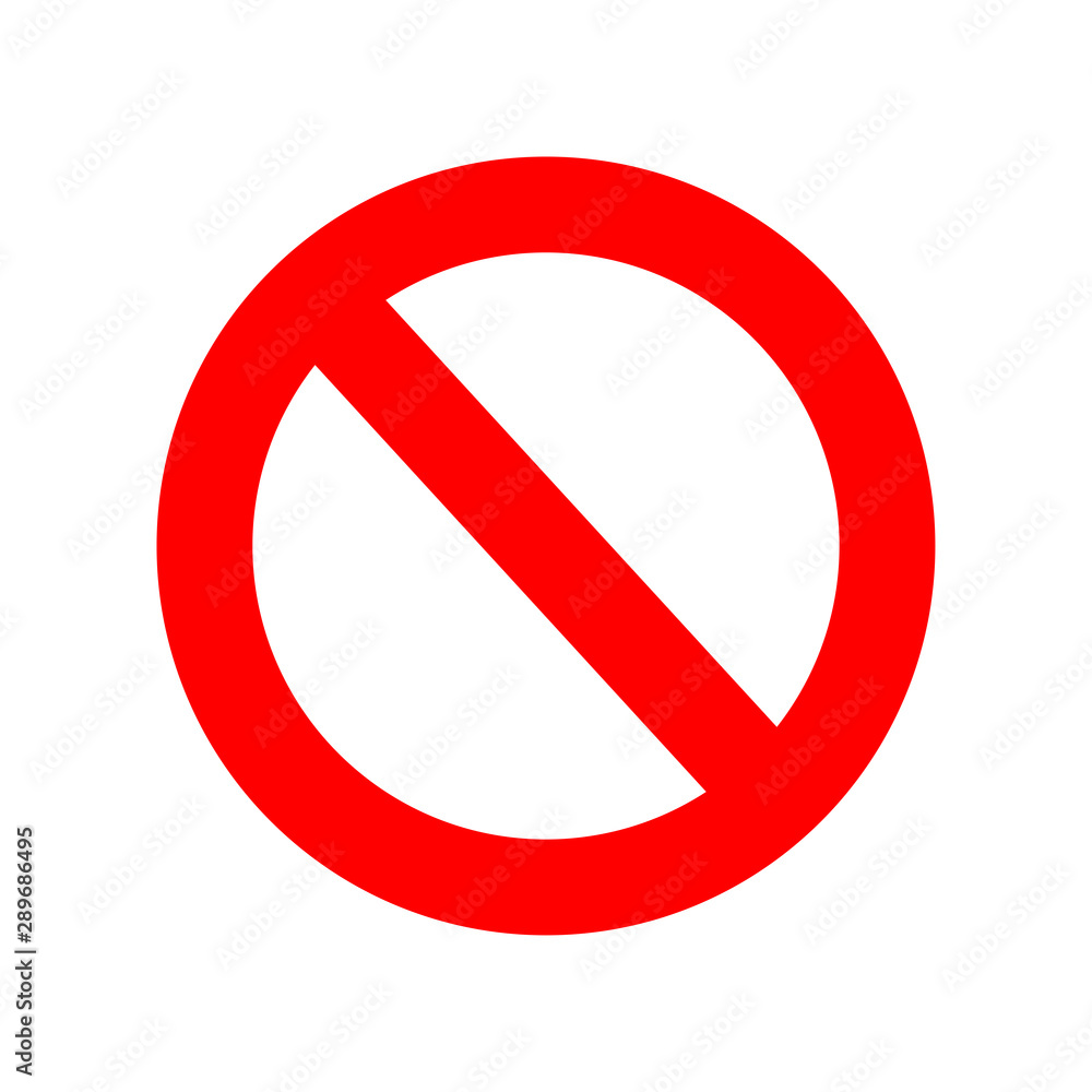 เวกเตอร์ Stock stop signs vector icon. No sign, red warning isolated ...