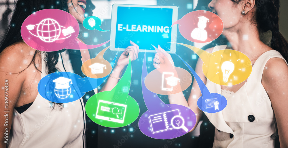 E-learning and Online Education for Student and University Concept ...