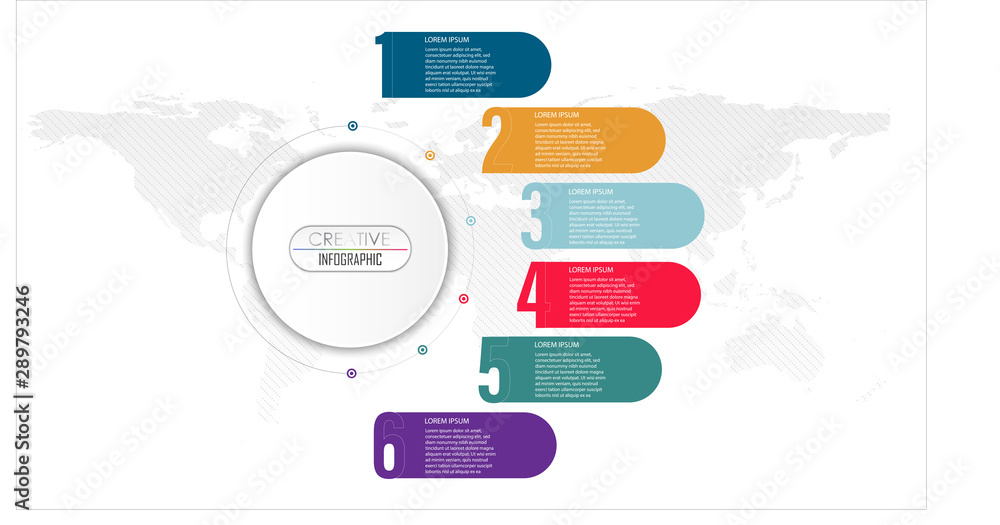 Vector de Stock Infographic Diagram design with step process flowchart ...