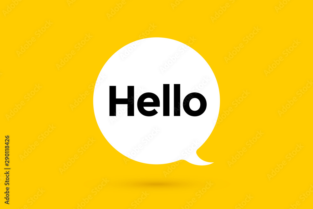Hi, Hello. Banner, speech bubble, poster and sticker Stock Vector ...