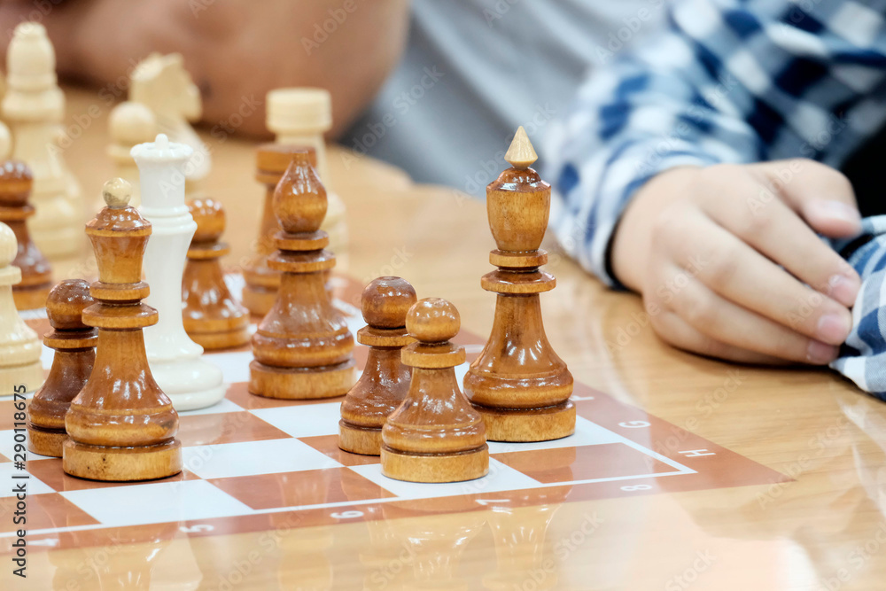 Chess, Board game. The game concept. Developing the abilities of using ...
