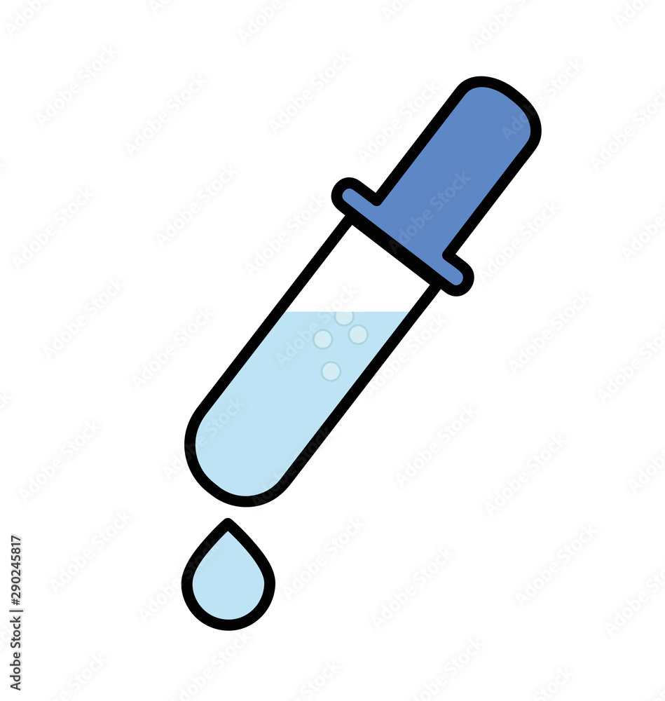 Dropper vector flat pictogram illustration isolated on white. Vector ...