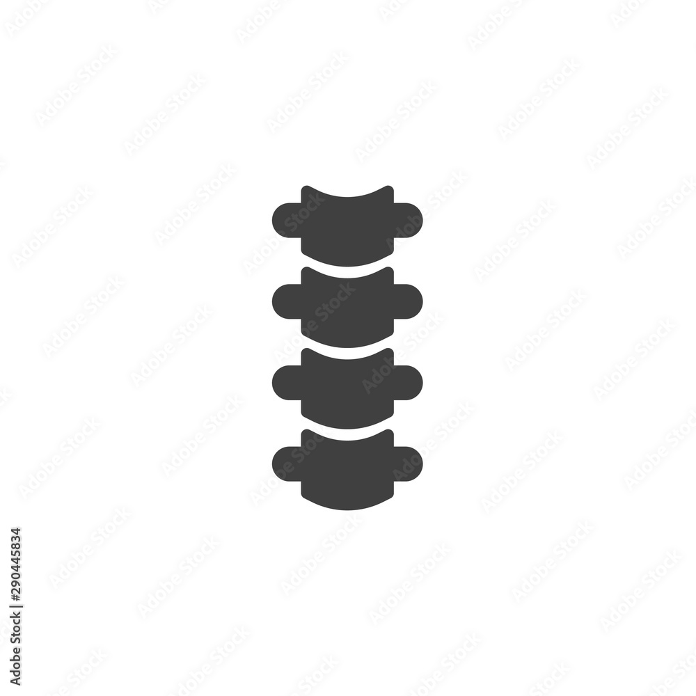 Spine Back Bone vector icon. filled flat sign for mobile concept and ...