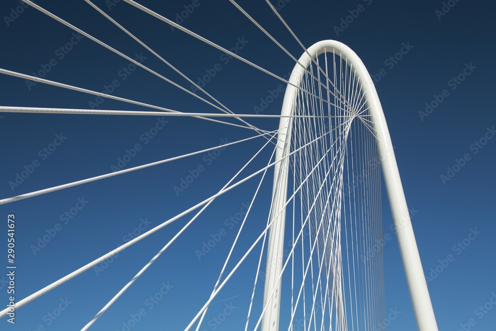 Dallas modern bridge wires Stock Photo | Adobe Stock
