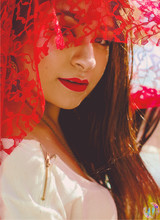 Portrait, Girl, Red, Lace Free Stock Photo - Public Domain Pictures