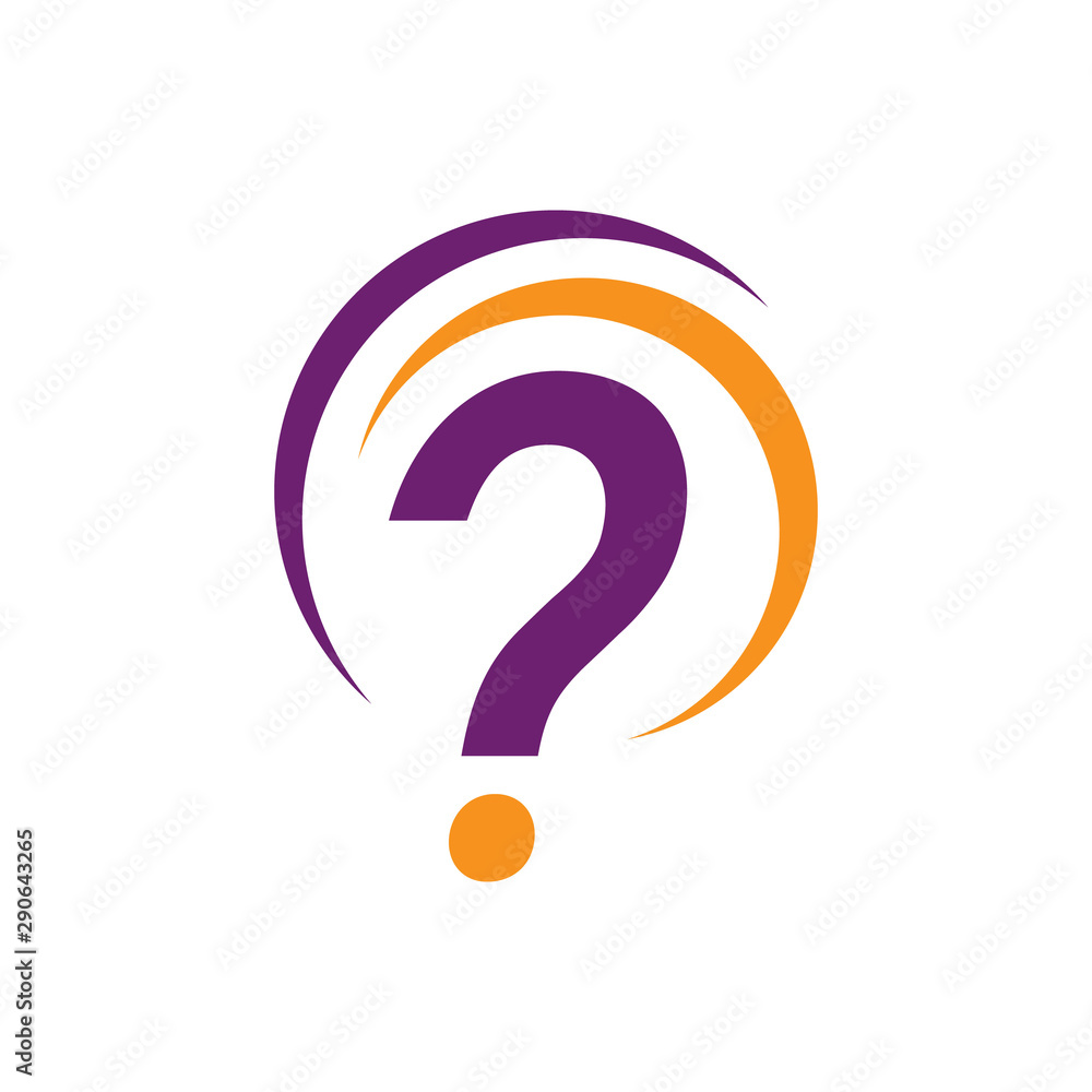 stylish question mark logo design vector creative illustration concept ...