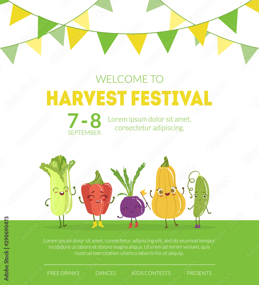 Welcome to Harvest Festival Banner, Website, Landing Page Template with ...