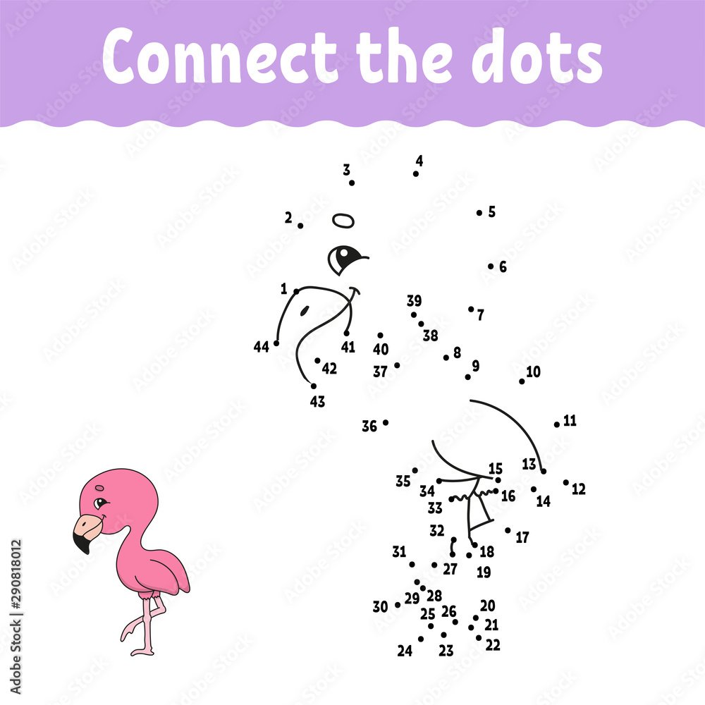Dot to dot. Draw a line. Handwriting practice. Learning numbers for ...
