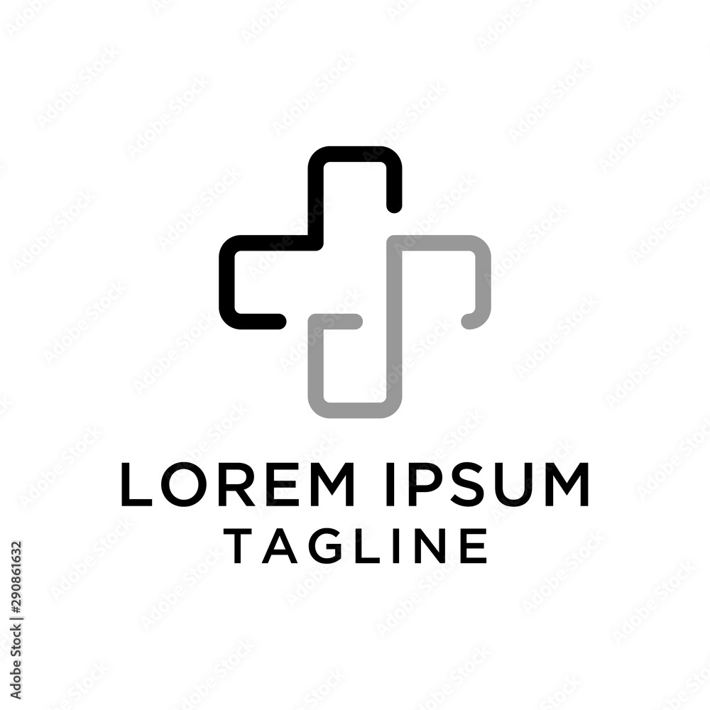 Letter Initial SM Medical Logo Template Stock Vector | Adobe Stock