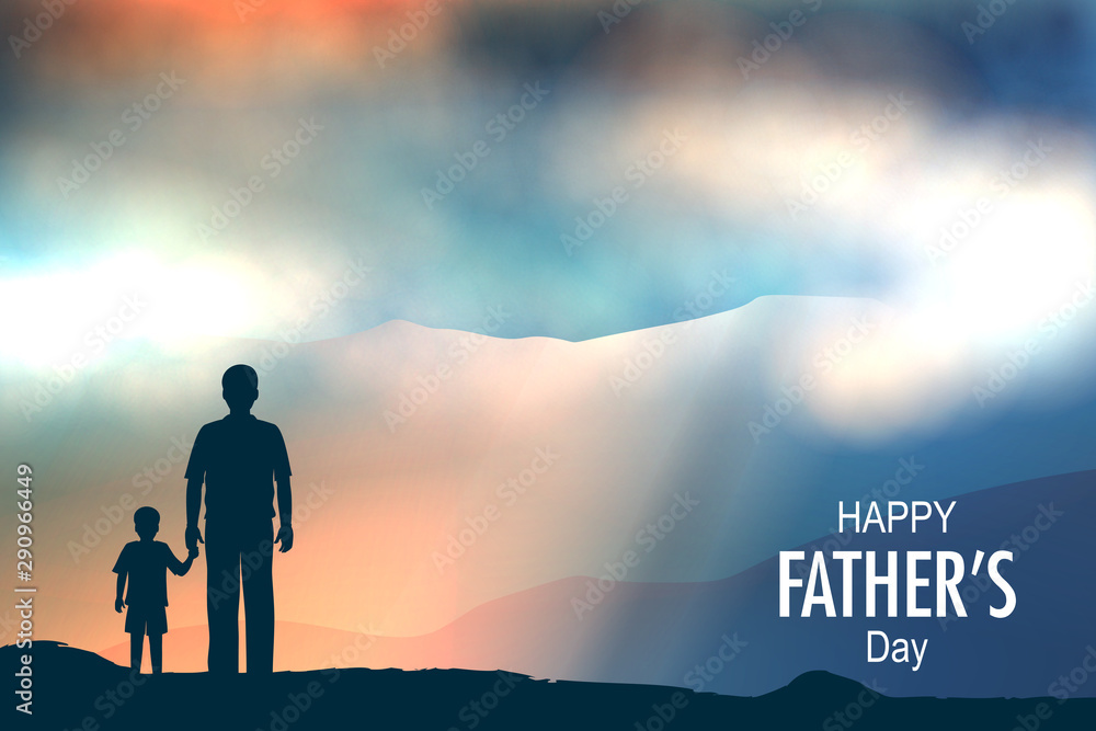 easy to edit vector illustration of Happy Father's Day background ...