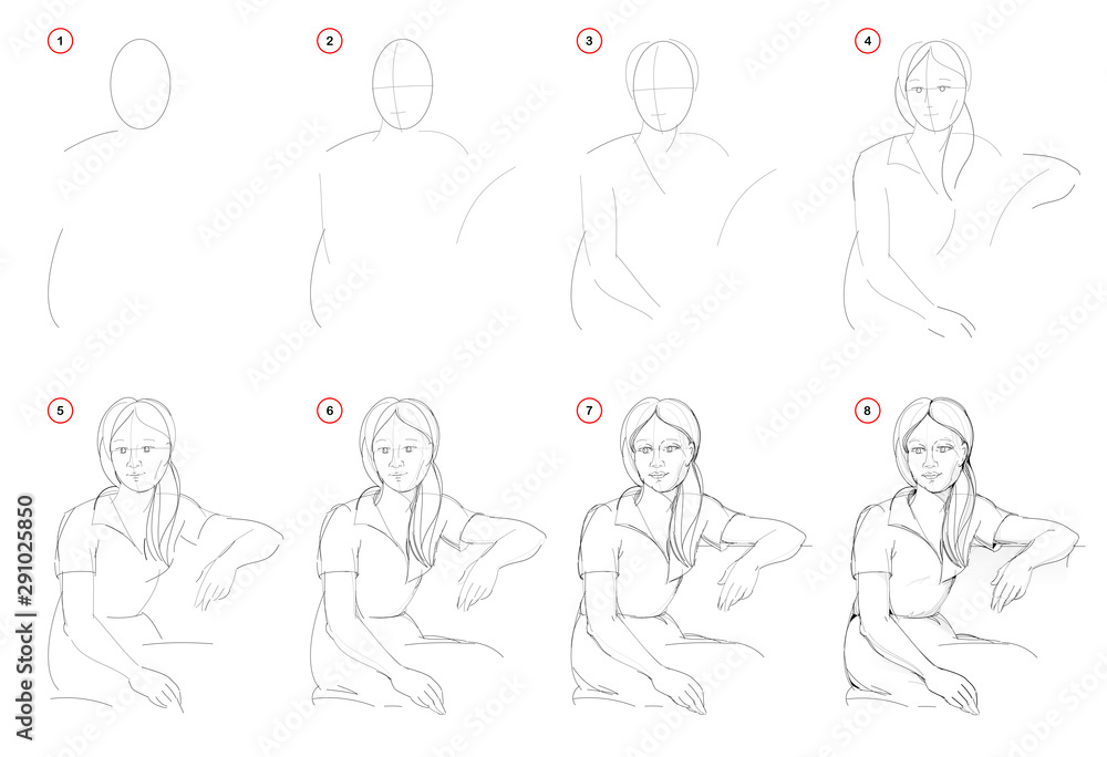 how to draw a human sitting