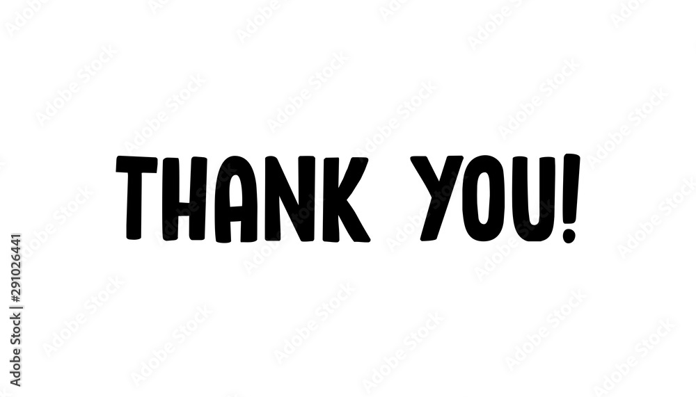 Thank you text, vector illustration Stock Vector | Adobe Stock