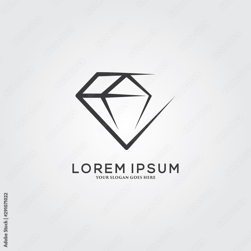 Diamond Logo Design Template vector illustration Stock Vector | Adobe Stock