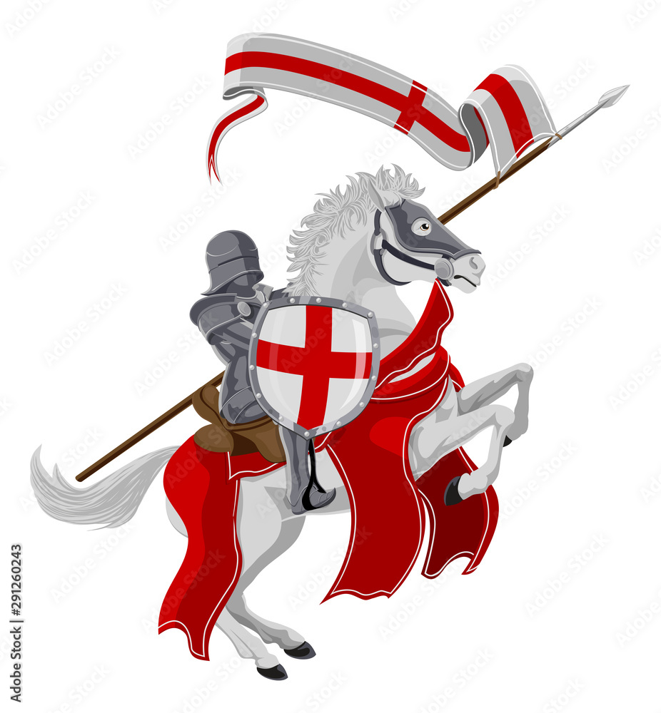 St George the medieval knight and patron Saint of England celebrated on ...