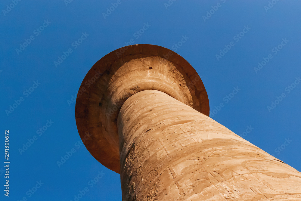 Columns in Karnak Temple Complex, famous architectural landmark in ...