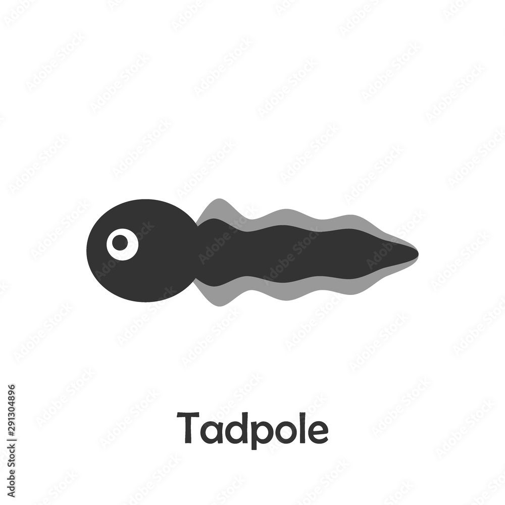 Tadpole in cartoon style, pond card for kid, preschool activity for ...