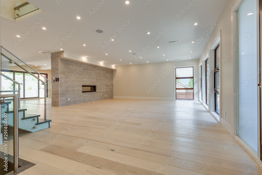 Interior design of a modern living room in the newly built house or ...