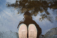 Foot And Puddle Free Stock Photo - Public Domain Pictures