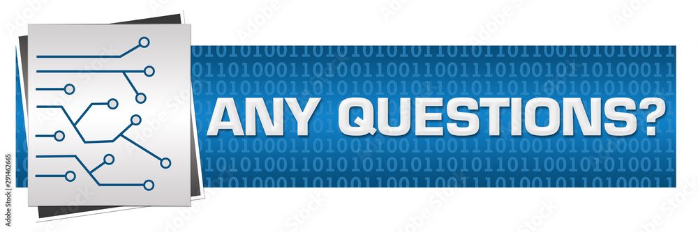 Any Questions Blue Grey Circuit Binary Background Stock Illustration ...