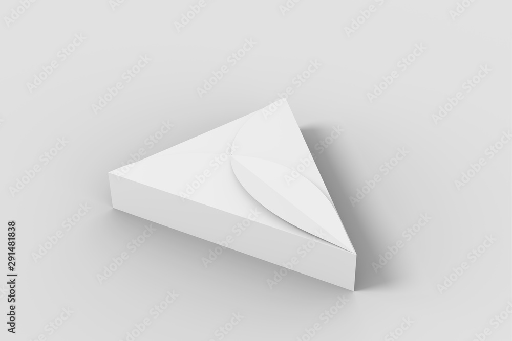 Foto de Stock 3D illustrator Design of box for pizza slice and flap box ...
