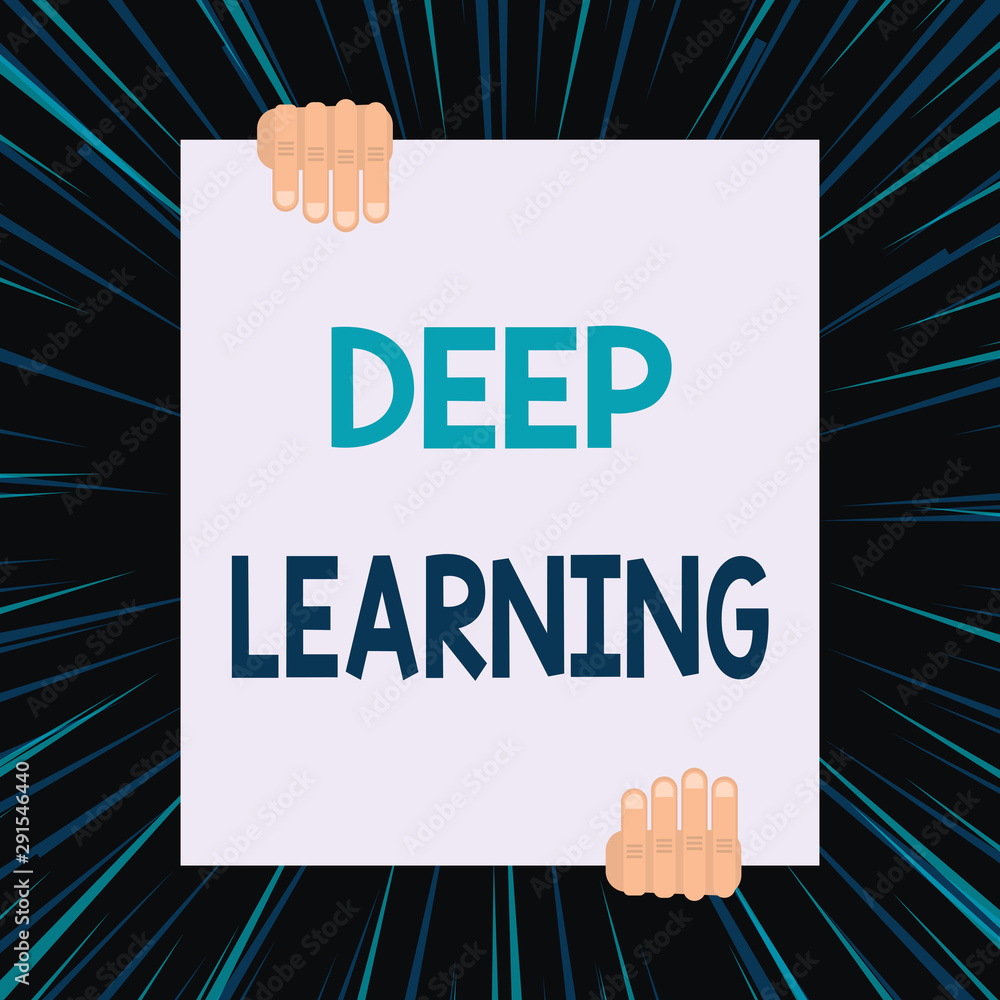 Illustration Stock Handwriting text writing Deep Learning. Conceptual ...