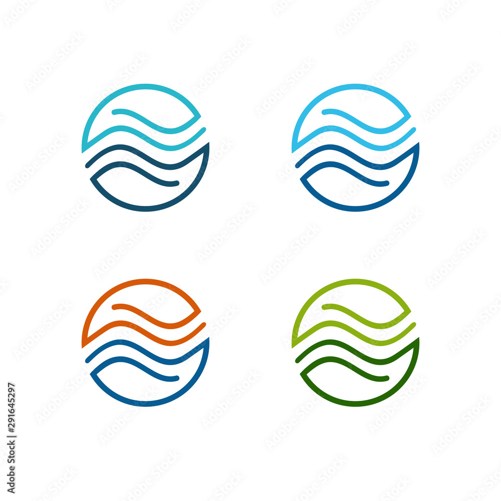 circle flow line logo Stock Vector | Adobe Stock