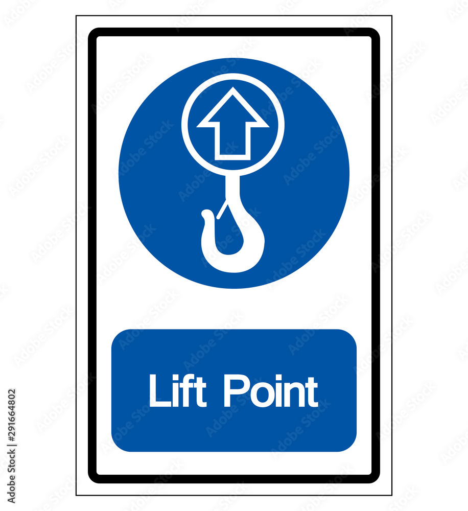 Lift Point Symbol Sign,Vector Illustration, Isolated On White ...