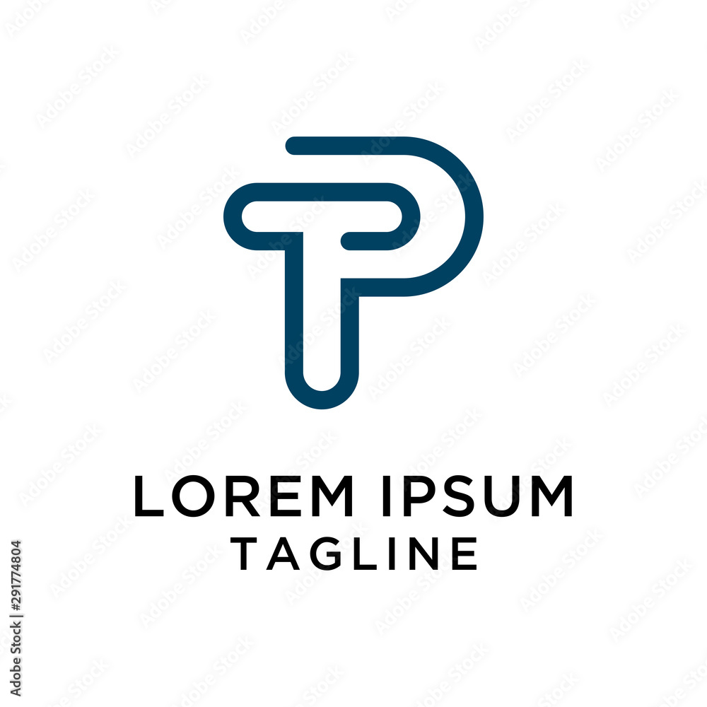 initial letter TP logo template Stock Vector | Adobe Stock